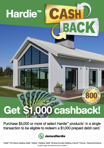 James Hardie Cash Back Promotion - Johns Building Supplies